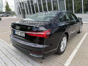 Black Audi A6 2023 in Vilnius, with an engine capacity of 1.98 L and mileage of 46 thousand km for 33500 €, photo 8 on AUTOMOTO.COM.LV