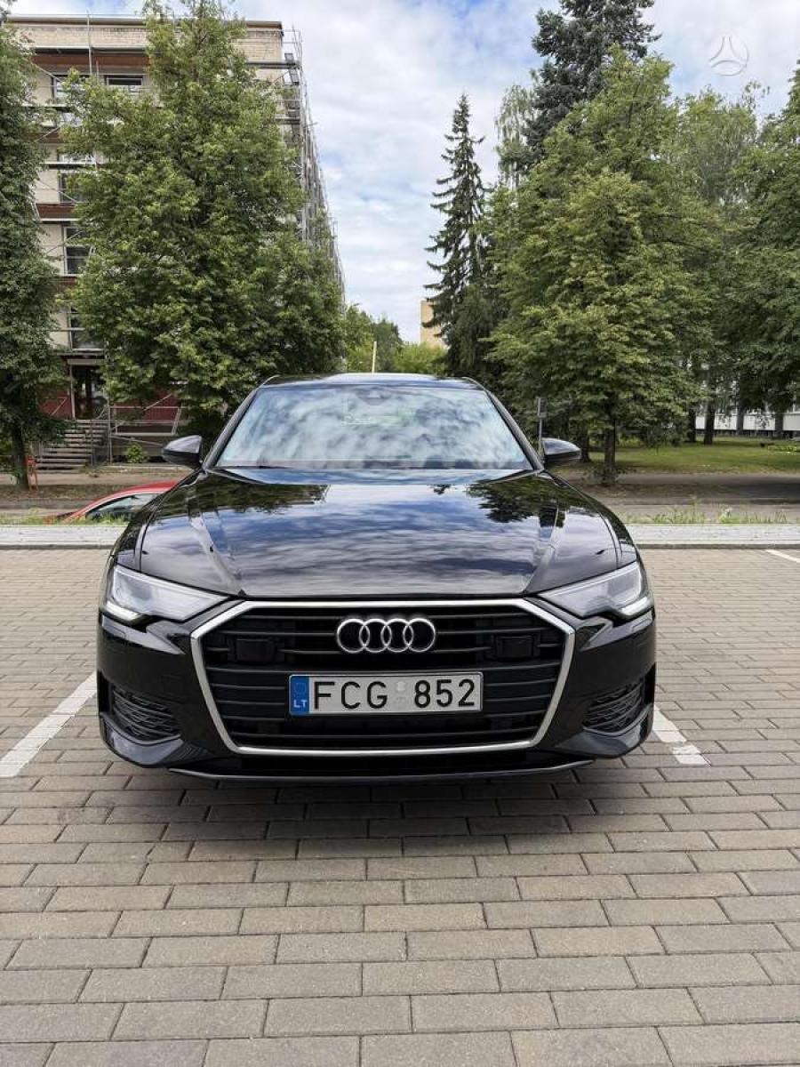 Black Audi A6 2023 in Vilnius, with an engine capacity of 1.98 L and mileage of 46 thousand km for 33500 €, photo 9 on AUTOMOTO.COM.LV