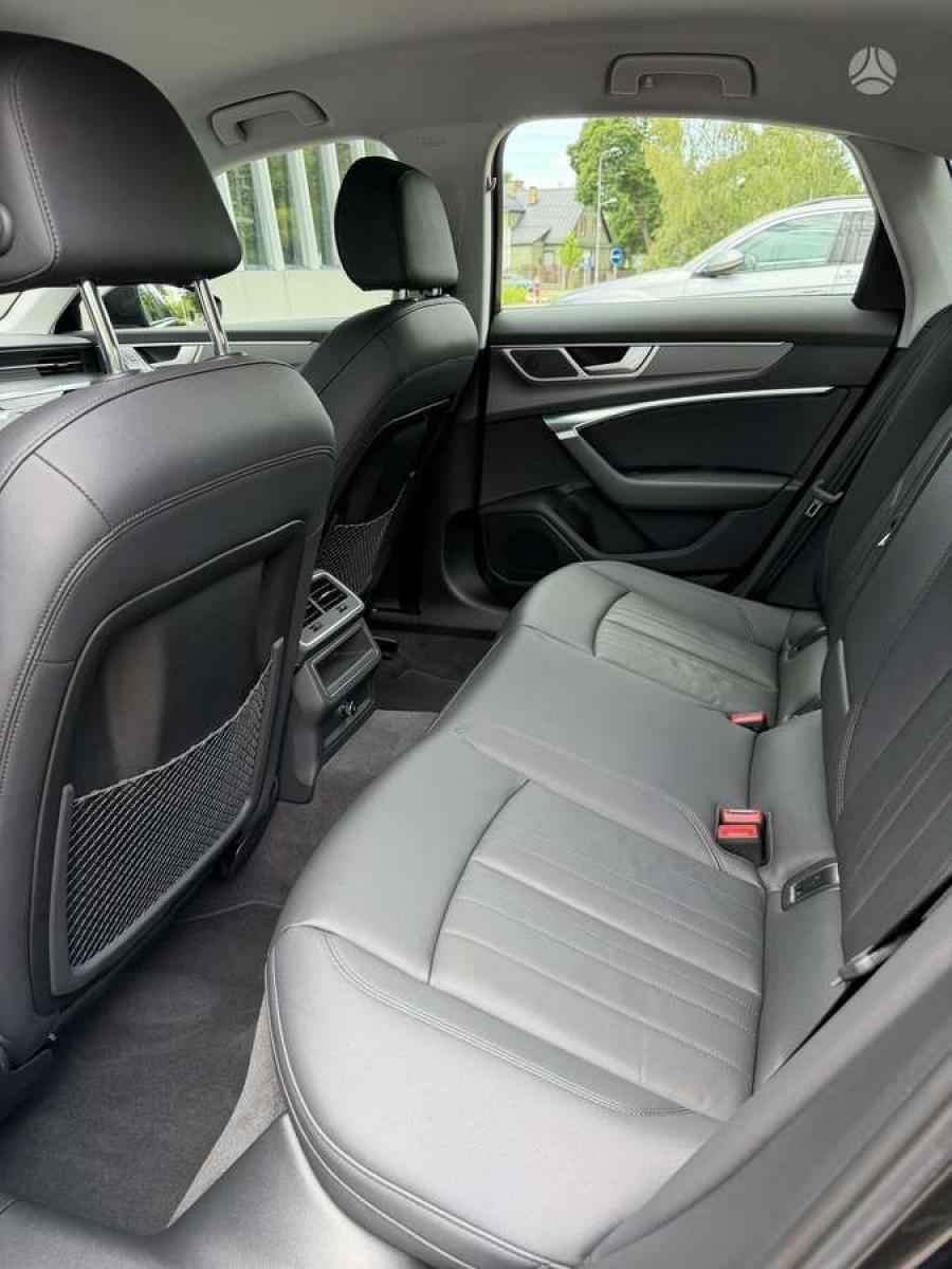 Black Audi A6 2023 in Vilnius, with an engine capacity of 1.98 L and mileage of 46 thousand km for 33500 €, photo 11 on AUTOMOTO.COM.LV