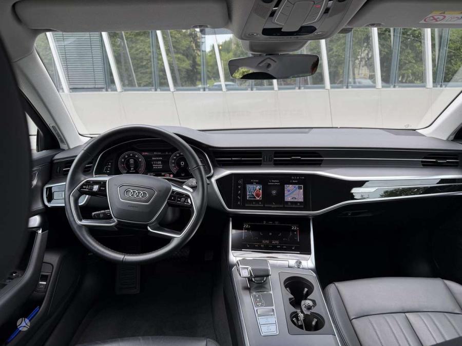 Black Audi A6 2023 in Vilnius, with an engine capacity of 1.98 L and mileage of 46 thousand km for 33500 €, photo 12 on AUTOMOTO.COM.LV
