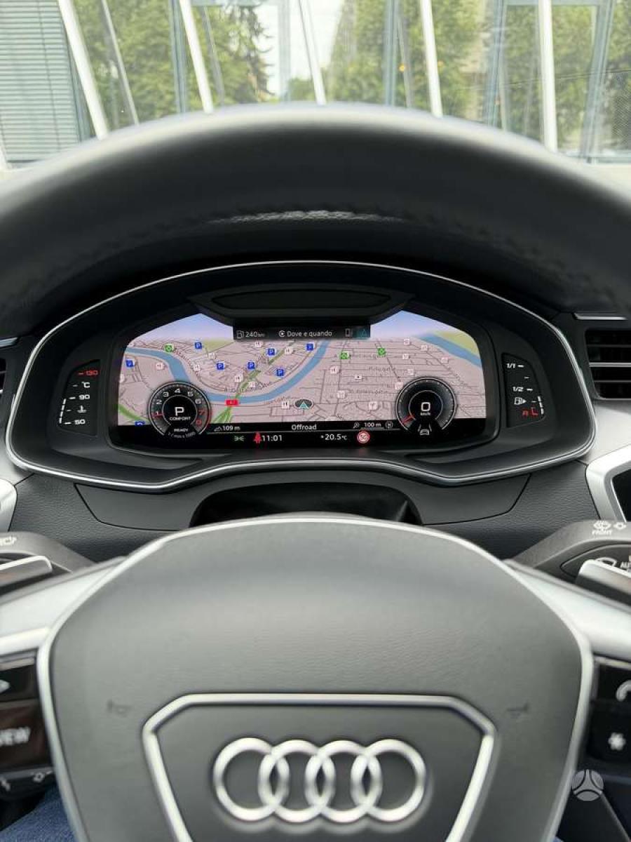 Black Audi A6 2023 in Vilnius, with an engine capacity of 1.98 L and mileage of 46 thousand km for 33500 €, photo 13 on AUTOMOTO.COM.LV
