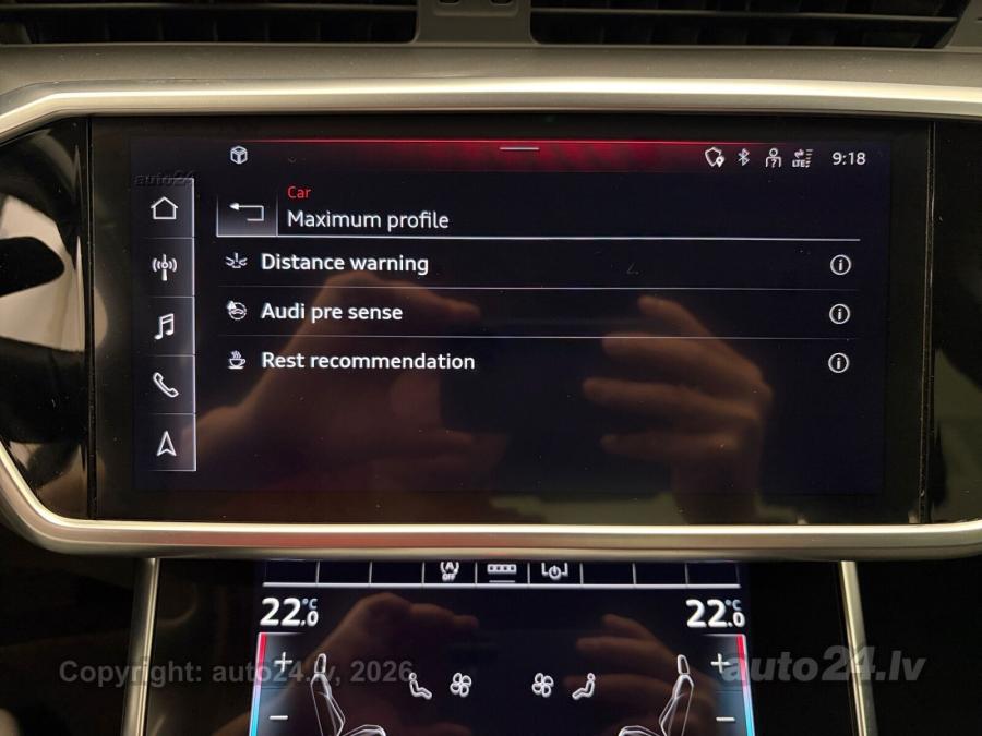 Black Audi A6 2023 in Tallinn, with an engine capacity of 2.00 L and mileage of 69 thousand km for 34900 €, photo 10 on AUTOMOTO.COM.LV