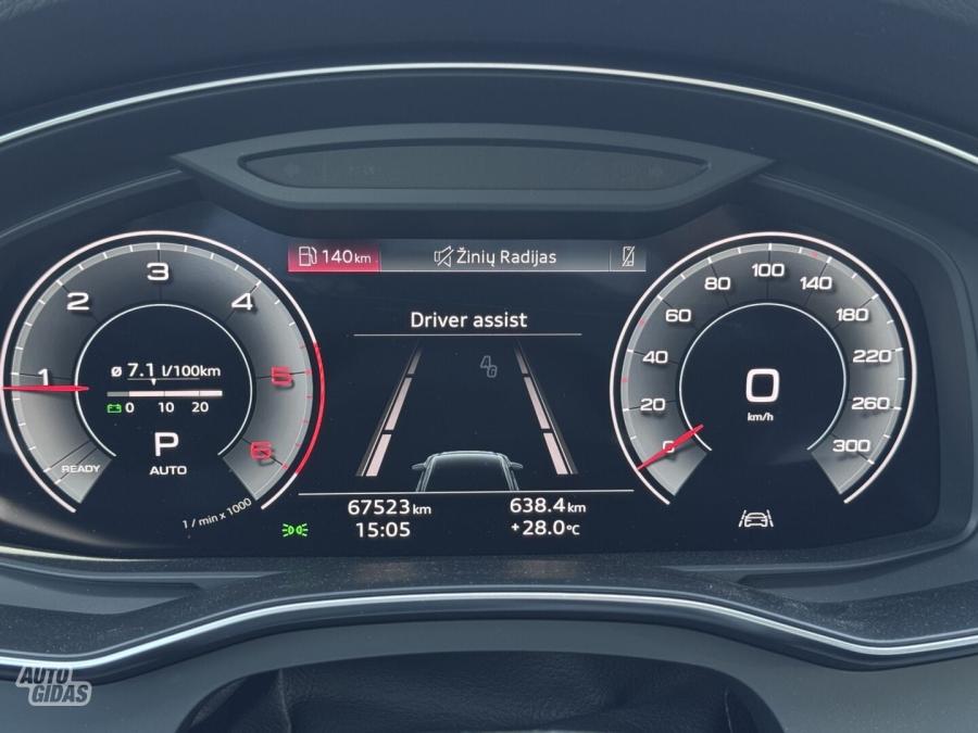 Melns Audi A6 2023 Avižieniai, ar dzinēja tilpumu 2.00 L un nobraukumu 68 tūkst. km par 29950 €, foto 11 vietnē AUTOMOTO.COM.LV