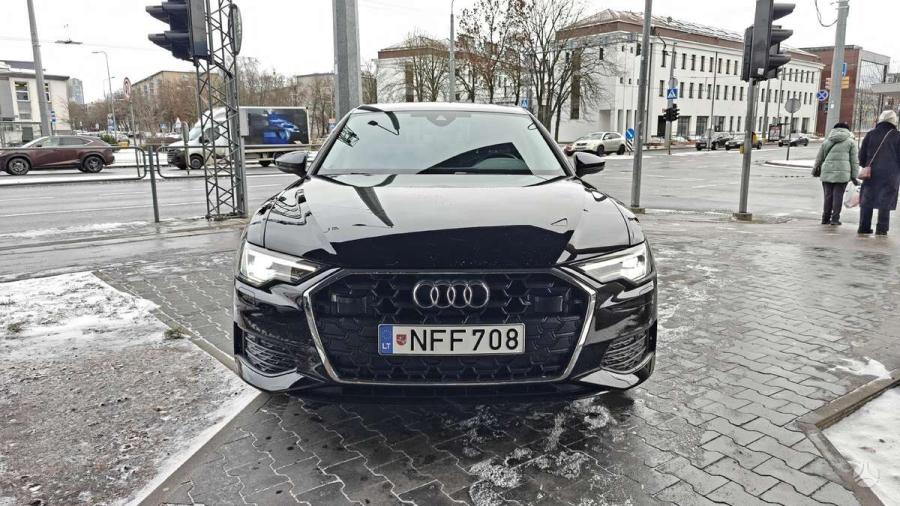 Black Audi A6 2024 in Vilnius, with an engine capacity of 1.97 L and mileage of 27 thousand km for 38000 €, photo 1 on AUTOMOTO.COM.LV
