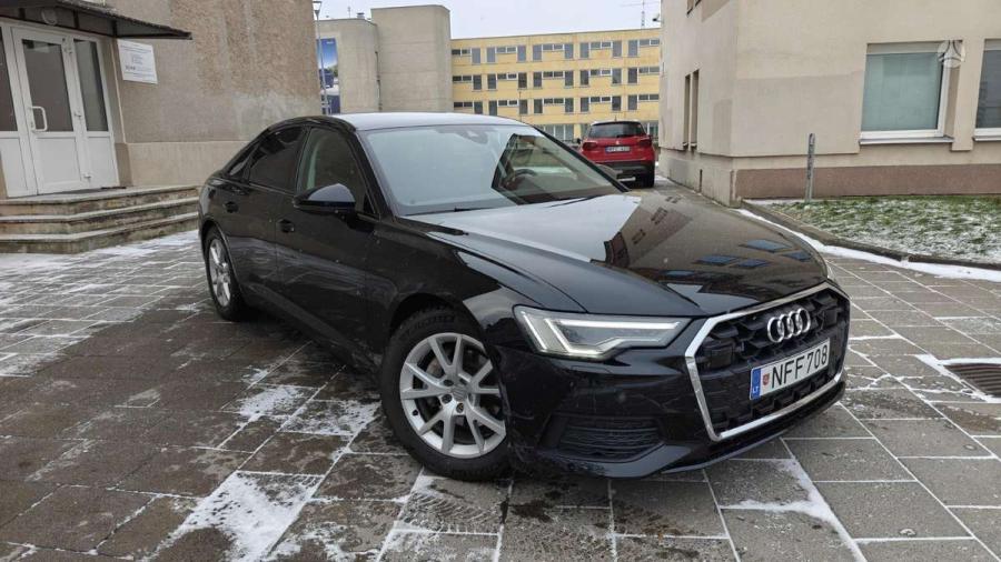 Black Audi A6 2024 in Vilnius, with an engine capacity of 1.97 L and mileage of 27 thousand km for 38000 €, photo 2 on AUTOMOTO.COM.LV