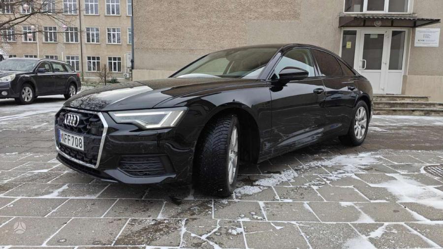 Black Audi A6 2024 in Vilnius, with an engine capacity of 1.97 L and mileage of 27 thousand km for 38000 €, photo 7 on AUTOMOTO.COM.LV