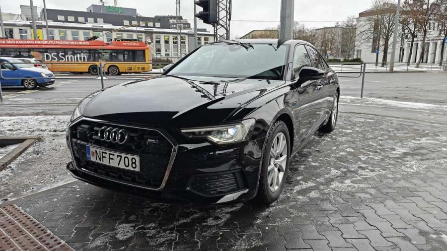 Black Audi A6 2024 in Vilnius, with an engine capacity of 1.97 L and mileage of 27 thousand km for 38000 €, photo 12 on AUTOMOTO.COM.LV