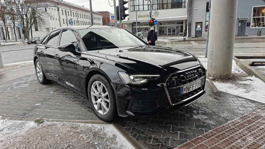 Black Audi A6 2024 in Vilnius, with an engine capacity of 1.97 L and mileage of 27 thousand km for 38000 €, photo 13 on AUTOMOTO.COM.LV