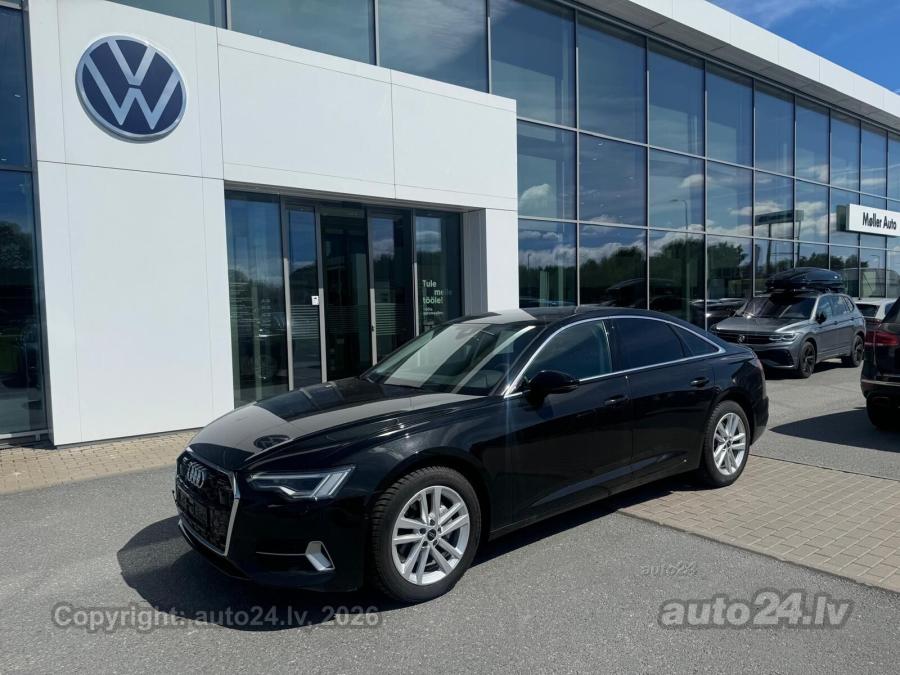 Black Audi A6 2024 in Tallinn, with an engine capacity of 2.00 L and mileage of 27 thousand km for 42500 €, photo 1 on AUTOMOTO.COM.LV