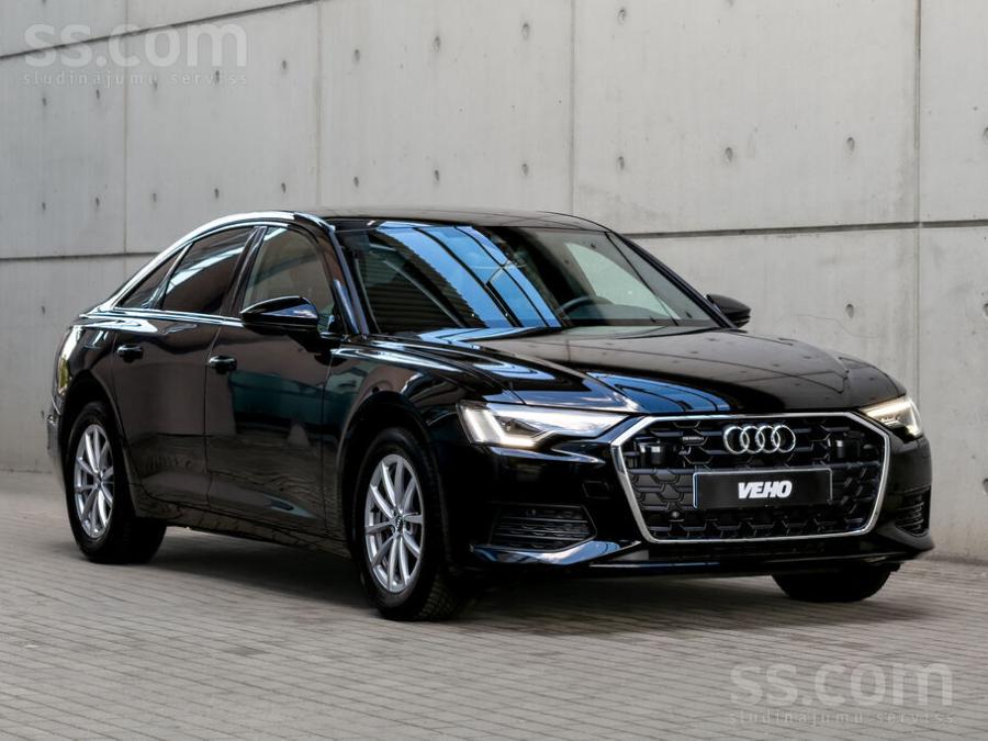 Black Audi A6 2024 in Riga, with an engine capacity of 2.00 L and mileage of 31 thousand km for 37900 €, photo 1 on AUTOMOTO.COM.LV
