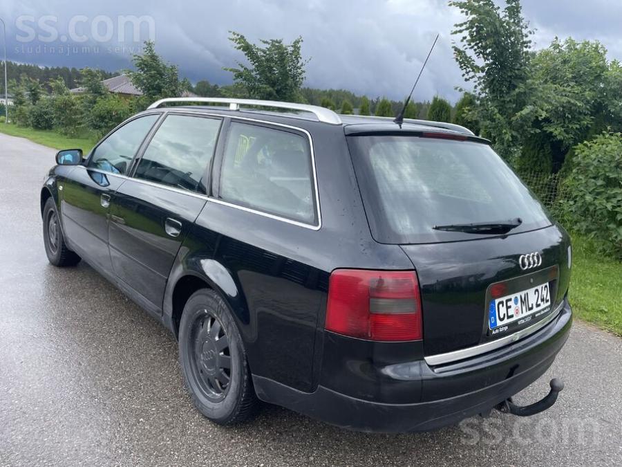 Black Audi A6 1999 in Riga, with an engine capacity of 1.90 L and mileage of 280 thousand km for 2490 €, photo 6 on AUTOMOTO.COM.LV