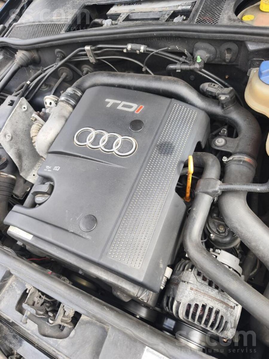 Black Audi A6 1999 in Daugavpils, with an engine capacity of 1.90 L and mileage of 392 thousand km for 3200 €, photo 6 on AUTOMOTO.COM.LV