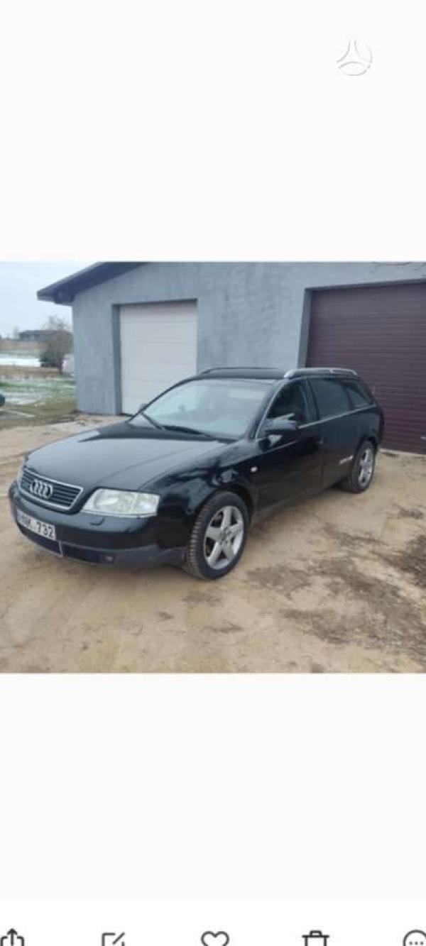 Black Audi A6 2000 in Alytus, with an engine capacity of 2.40 L and mileage of 395 thousand km for 2050 €, photo 1 on AUTOMOTO.COM.LV