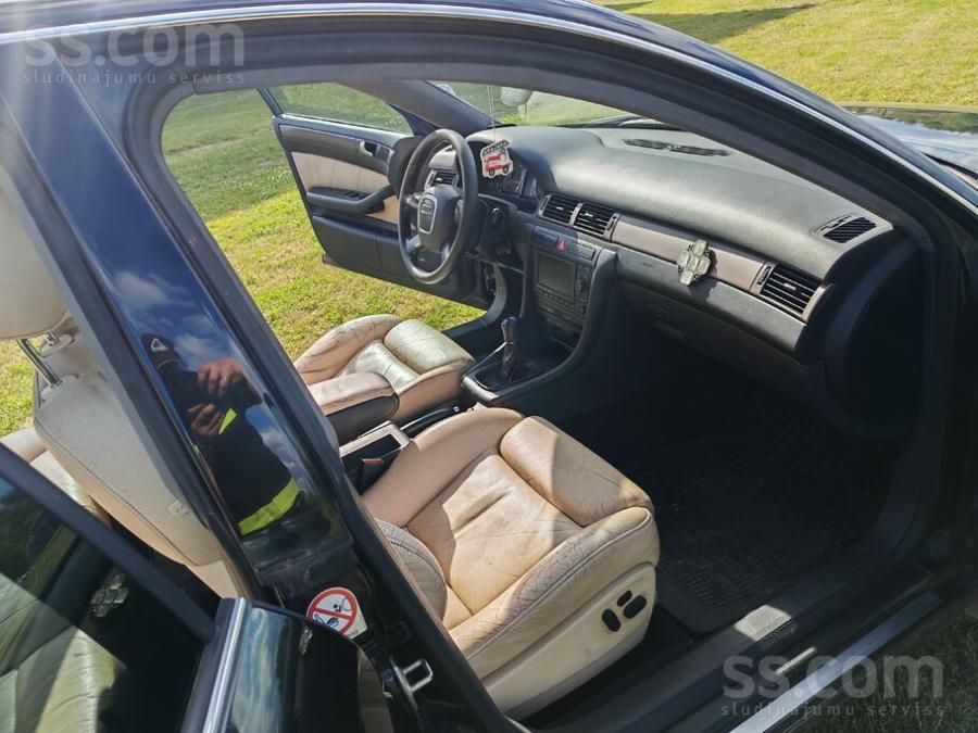Black Audi A6 2000 in Daugavpils, with an engine capacity of 1.90 L and mileage of 504 thousand km for 2000 €, photo 6 on AUTOMOTO.COM.LV