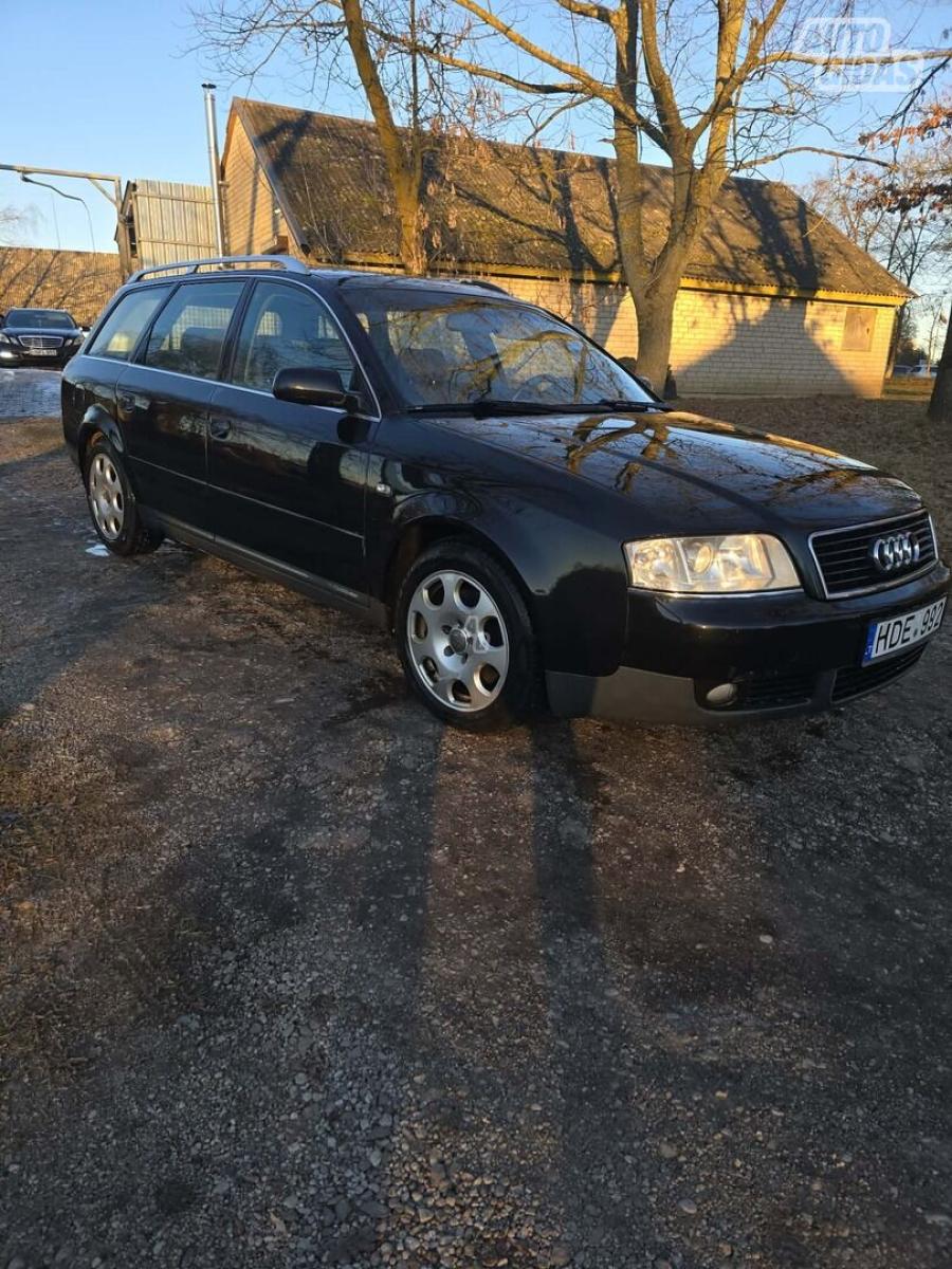 Black Audi A6 2002 in Vilkaviskis, with an engine capacity of 2.50 L and mileage of 296 thousand km for 1250 €, photo 1 on AUTOMOTO.COM.LV