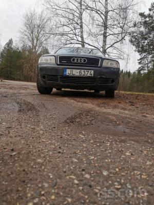 Black Audi A6 2002 in Valka, with an engine capacity of 2.50 L and mileage of 448 thousand km for 1600 €, photo  on AUTOMOTO.COM.LV