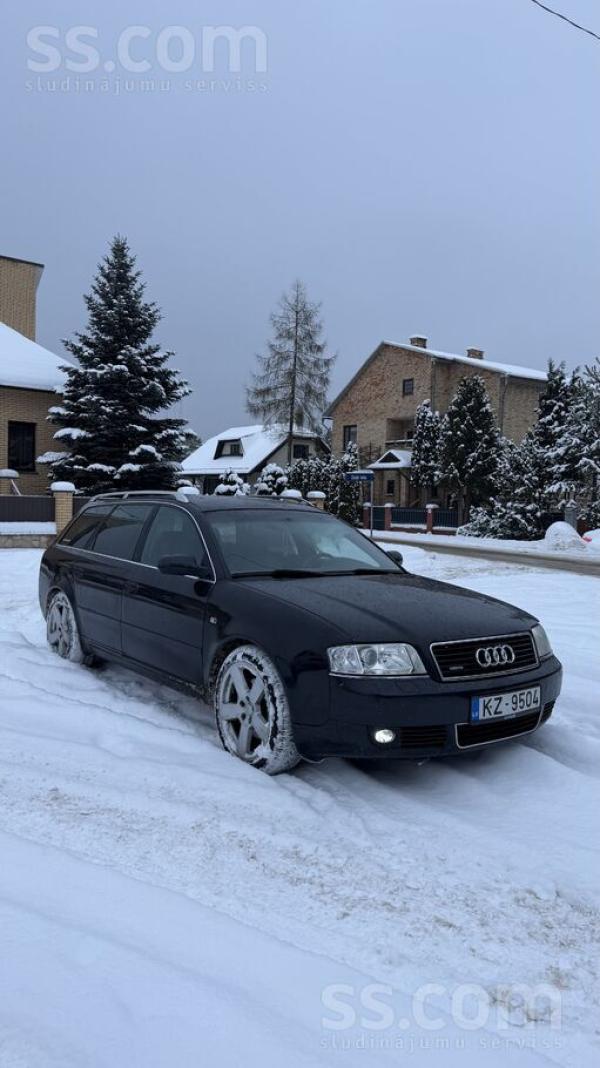 Black Audi A6 2002 in Daugavpils, with an engine capacity of 2.50 L and mileage of 420 thousand km for 1850 €, photo 1 on AUTOMOTO.COM.LV