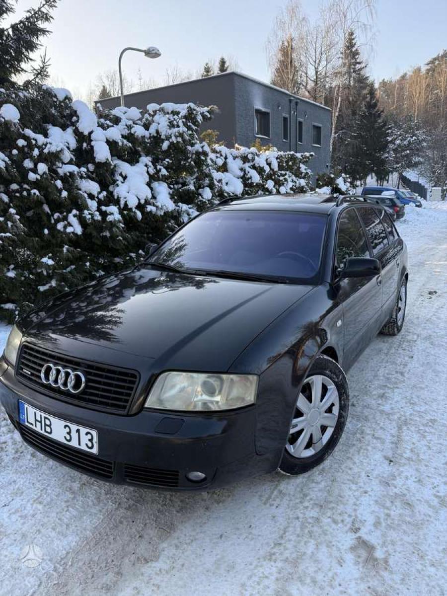 Black Audi A6 2002 in Vilnius, with an engine capacity of 2.50 L and mileage of 311 thousand km for 1650 €, photo 1 on AUTOMOTO.COM.LV