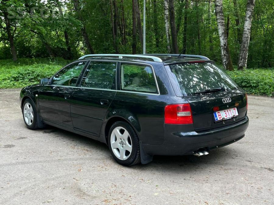Black Audi A6 2002 in Riga, with an engine capacity of 2.50 L and mileage of 0 thousand km for 2399 €, photo 4 on AUTOMOTO.COM.LV