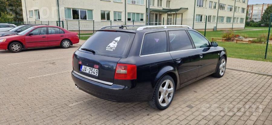 Black Audi A6 2002 in Jelgava, with an engine capacity of 2.50 L and mileage of 386 thousand km for 1200 €, photo 4 on AUTOMOTO.COM.LV