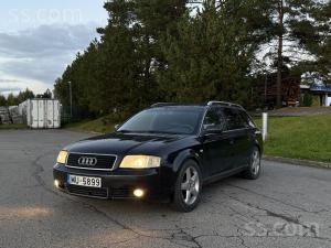 Melns Audi A6 2002 Cēsis, ar dzinēja tilpumu 2.50 L un nobraukumu 320 tūkst. km par 1600 €, foto  vietnē AUTOMOTO.COM.LV