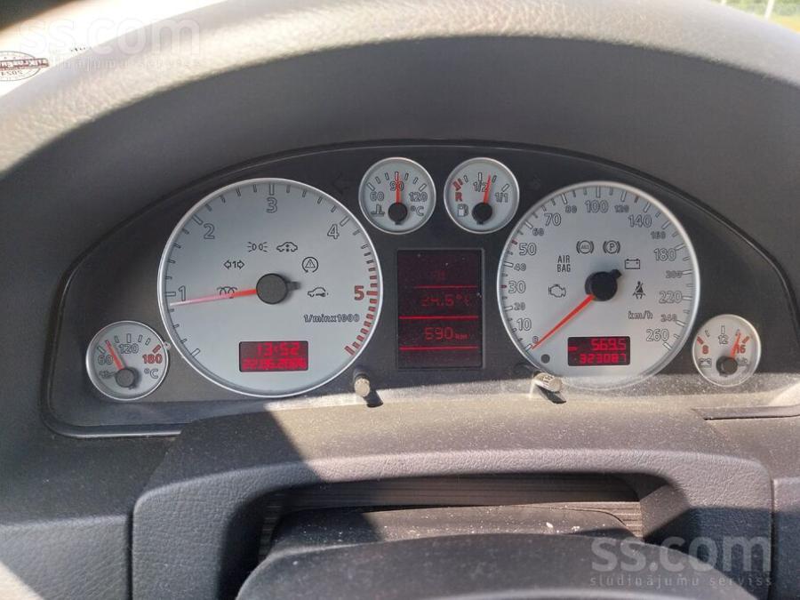 Черный Ауди А6 2003 в Валмиера, объемом двигателя 1.90 л и пробегом 320 тыс. км за 1350 €, фото 12 на AUTOMOTO.COM.LV