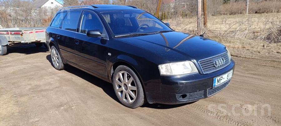 Black Audi A6 2003 in Valmiera, with an engine capacity of 2.50 L and mileage of 335 thousand km for 2150 €, photo 1 on AUTOMOTO.COM.LV