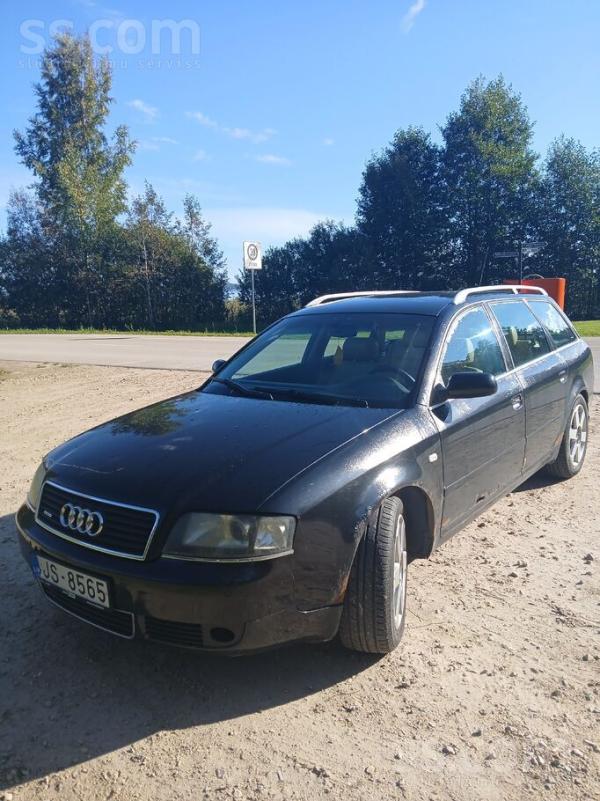 Black Audi A6 2003 in Aluksne, with an engine capacity of 2.50 L and mileage of 344 thousand km for 875 €, photo 1 on AUTOMOTO.COM.LV