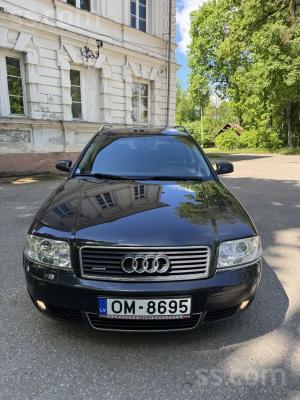Melns Audi A6 2004 Jelgava, ar dzinēja tilpumu 2.50 L un nobraukumu 398 tūkst. km par 1850 €, foto  vietnē AUTOMOTO.COM.LV