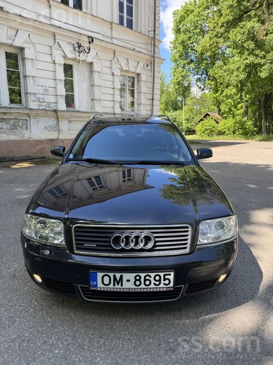 Black Audi A6 2004 in Jelgava, with an engine capacity of 2.50 L and mileage of 398 thousand km for 1850 €, photo 1 on AUTOMOTO.COM.LV
