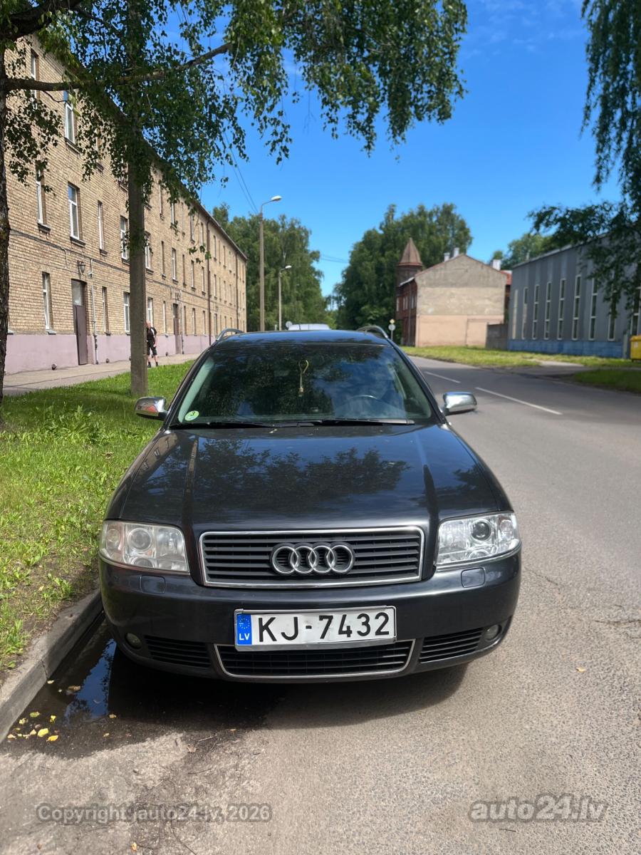 Black Audi A6 2004 in Riga, with an engine capacity of 2.50 L and mileage of 342 thousand km for 1400 €, photo 1 on AUTOMOTO.COM.LV