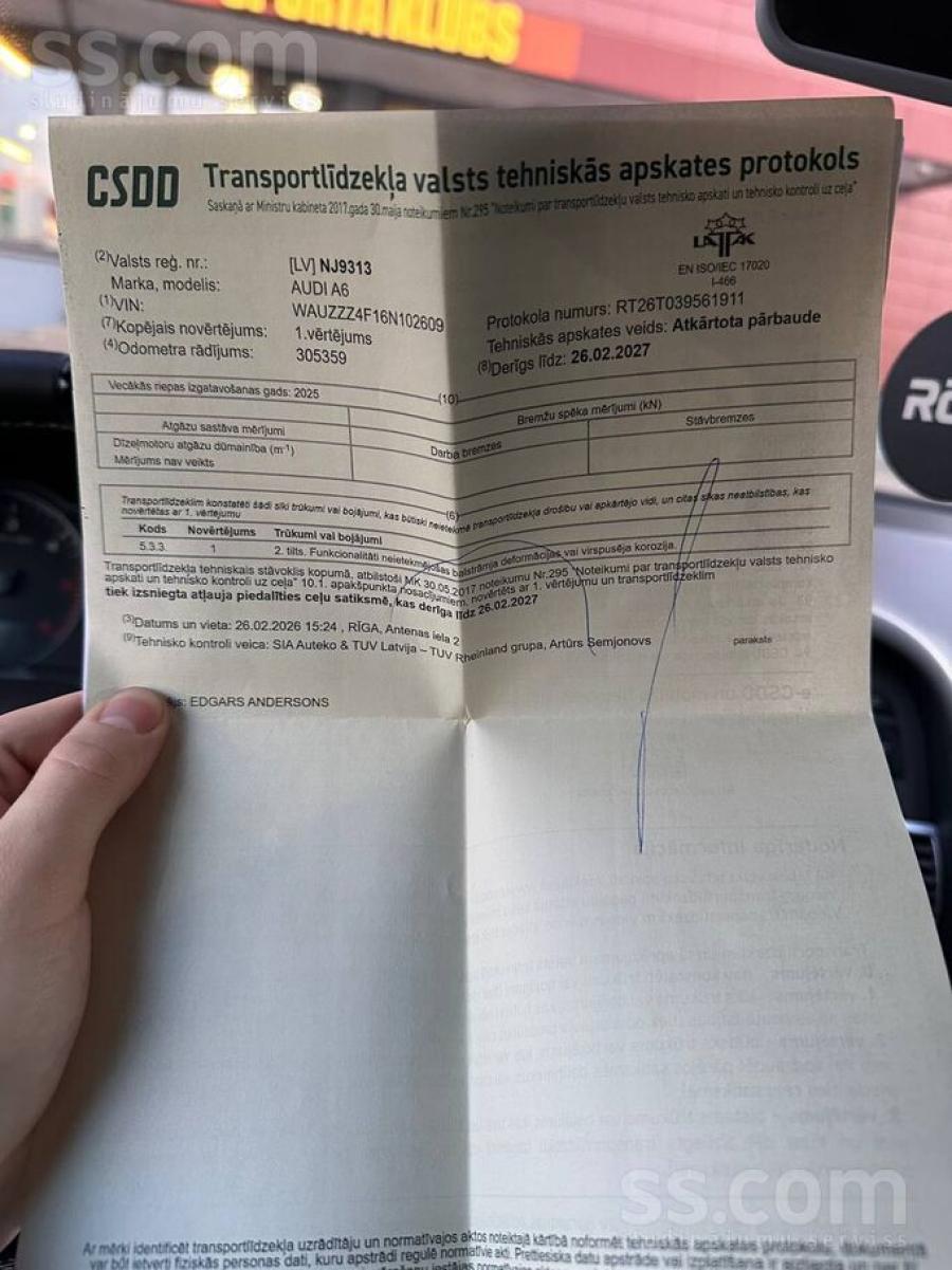 Melns Audi A6 2005 Rīga, ar dzinēja tilpumu 2.70 L un nobraukumu 307 tūkst. km par 2600 €, foto 17 vietnē AUTOMOTO.COM.LV