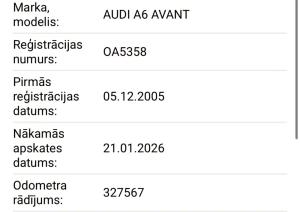 Black Audi A6 2005 in Riga, with an engine capacity of 3.00 L and mileage of 328 thousand km for 2990 €, photo 32 on AUTOMOTO.COM.LV