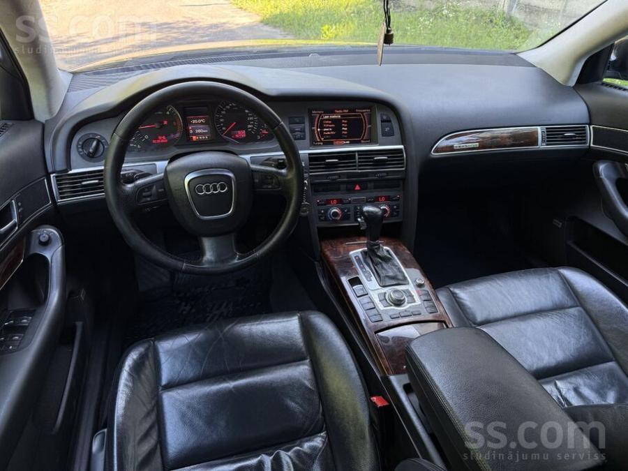 Black Audi A6 2005 in Riga, with an engine capacity of 3.00 L and mileage of 368 thousand km for 2350 €, photo 6 on AUTOMOTO.COM.LV