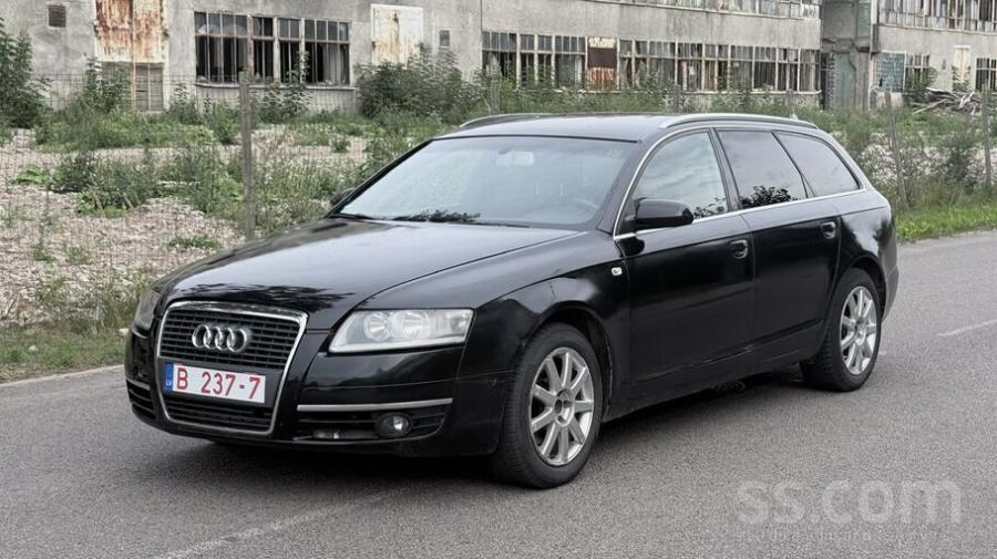 Black Audi A6 2005 in Daugavpils, with an engine capacity of 2.00 L and mileage of 411 thousand km for 1090 €, photo 1 on AUTOMOTO.COM.LV