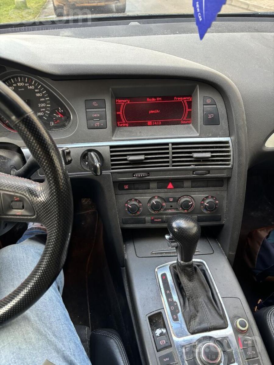 Black Audi A6 2006 in Riga, with an engine capacity of 2.70 L and mileage of 360 thousand km for 2100 €, photo 6 on AUTOMOTO.COM.LV