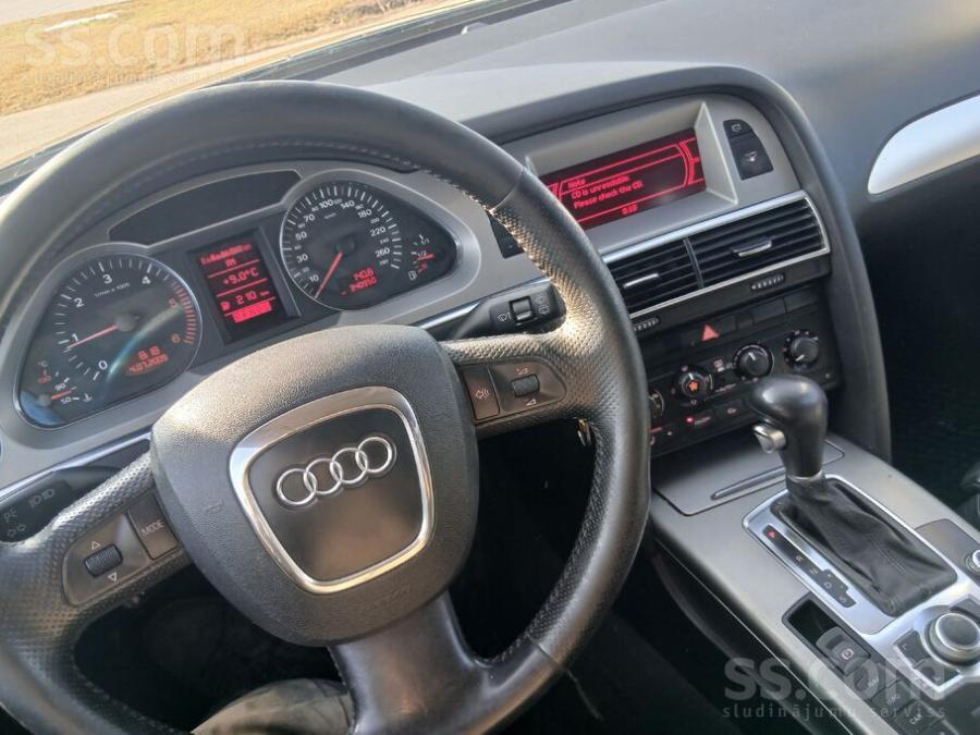 Black Audi A6 2006 in Gulbene, with an engine capacity of 2.70 L and mileage of 341 thousand km for 3295 €, photo 8 on AUTOMOTO.COM.LV