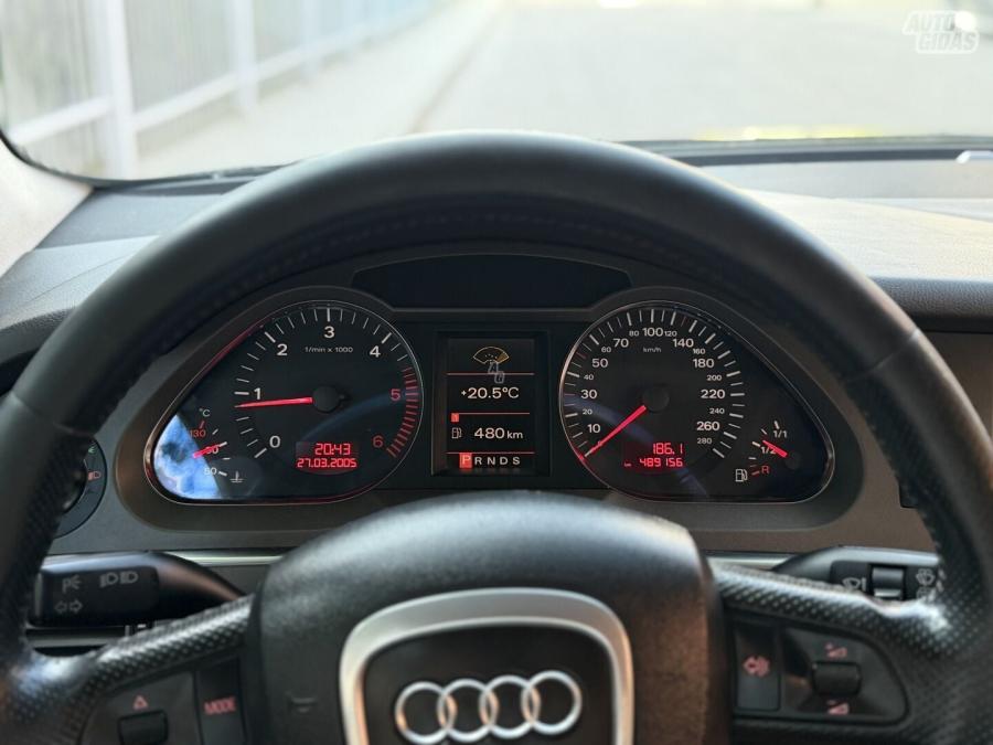 Black Audi A6 2006 in Vilnius, with an engine capacity of 3.00 L and mileage of 480 thousand km for 1999 €, photo 22 on AUTOMOTO.COM.LV