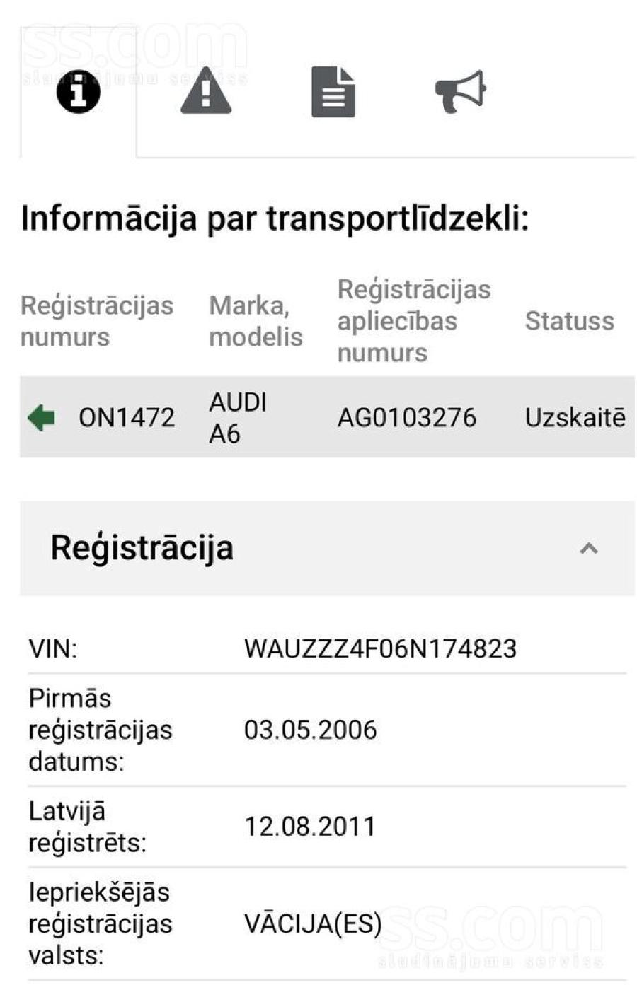 Melns Audi A6 2006 Daugavpils, ar dzinēja tilpumu 2.00 L un nobraukumu 0 tūkst. km par 2350 €, foto 18 vietnē AUTOMOTO.COM.LV