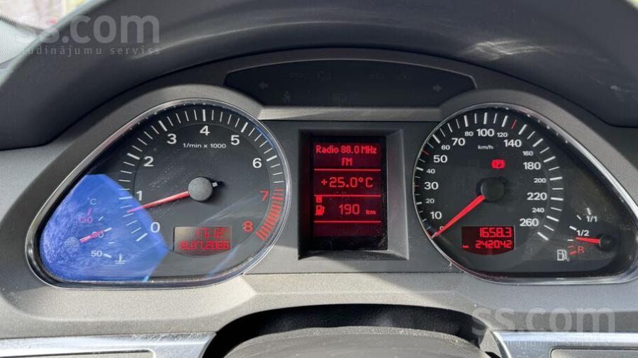 Black Audi A6 2006 in Riga, with an engine capacity of 2.40 L and mileage of 243 thousand km for 3200 €, photo 10 on AUTOMOTO.COM.LV
