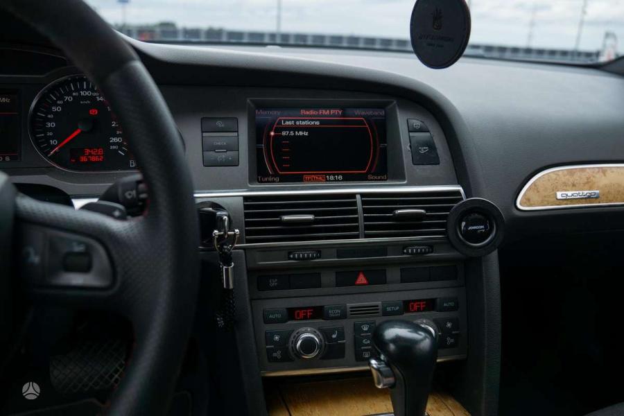 Melns Audi A6 2006 Kauņa, ar dzinēja tilpumu 2.97 L un nobraukumu 368 tūkst. km par 4600 €, foto 34 vietnē AUTOMOTO.COM.LV