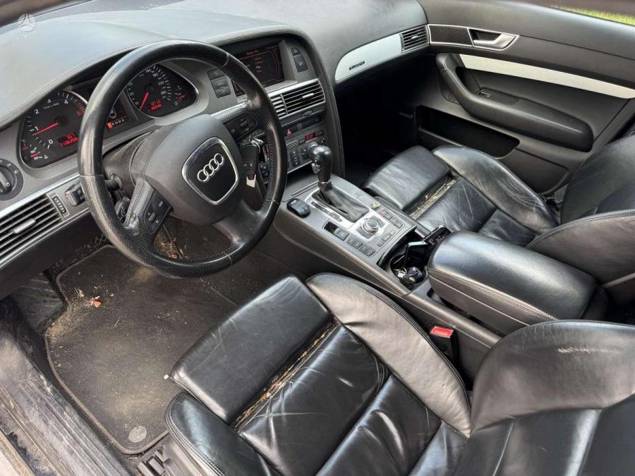 Black Audi A6 2006 in Alytus, with an engine capacity of 3.00 L and mileage of 264 thousand km for 3350 €, photo 7 on AUTOMOTO.COM.LV