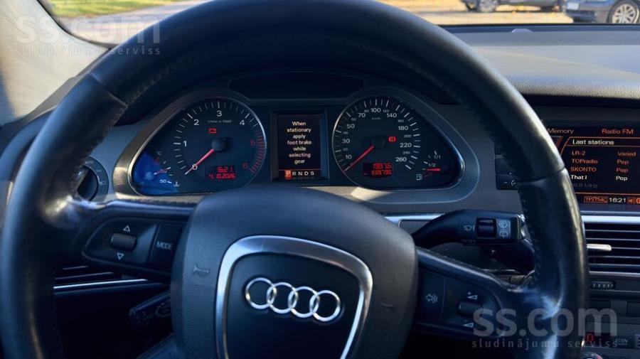 Melns Audi A6 2006 Rīga, ar dzinēja tilpumu 2.70 L un nobraukumu 340 tūkst. km par 2300 €, foto 13 vietnē AUTOMOTO.COM.LV