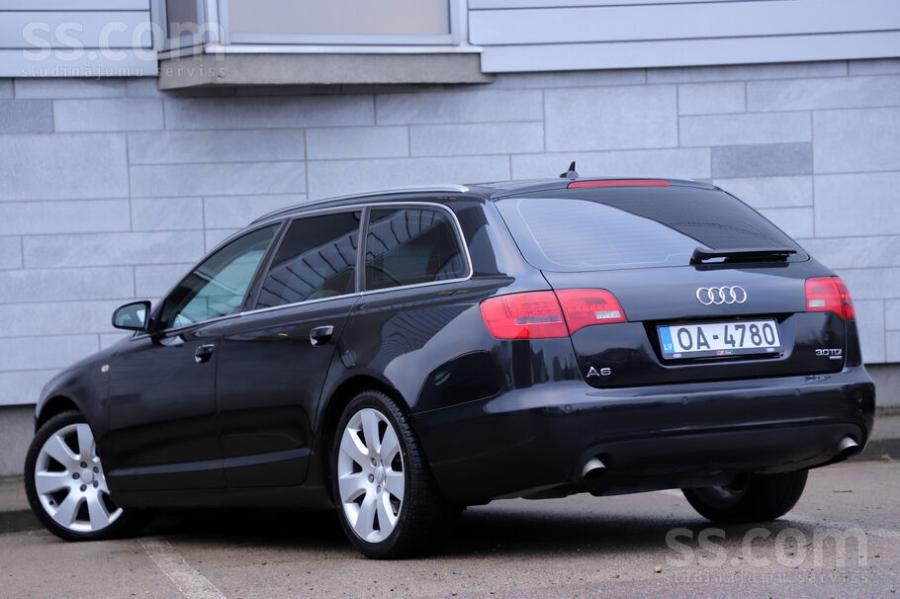 Black Audi A6 2007 in Tukums, with an engine capacity of 3.00 L and mileage of 0 thousand km for 5390 €, photo 5 on AUTOMOTO.COM.LV