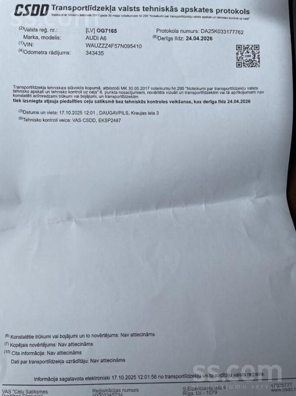 Melns Audi A6 2007 Daugavpils, ar dzinēja tilpumu 3.00 L un nobraukumu 340 tūkst. km par 3300 €, foto 11 vietnē AUTOMOTO.COM.LV