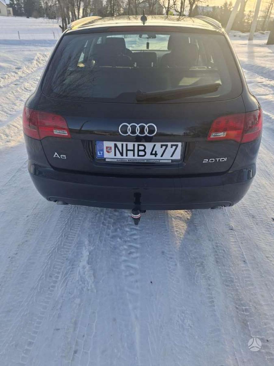 Black Audi A6 2007 in Sirvintos, with an engine capacity of 1.97 L and mileage of 222 thousand km for 4200 €, photo 6 on AUTOMOTO.COM.LV