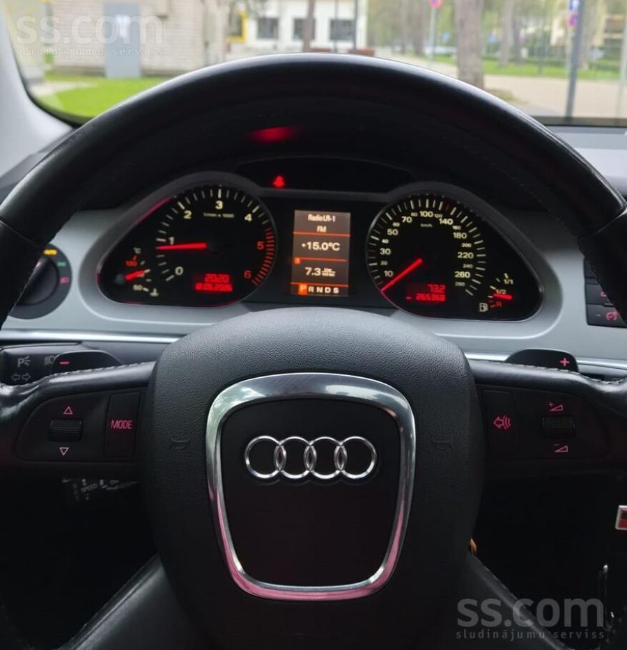 Black Audi A6 2007 in Jurmala, with an engine capacity of 3.00 L and mileage of 265 thousand km for 4000 €, photo 4 on AUTOMOTO.COM.LV