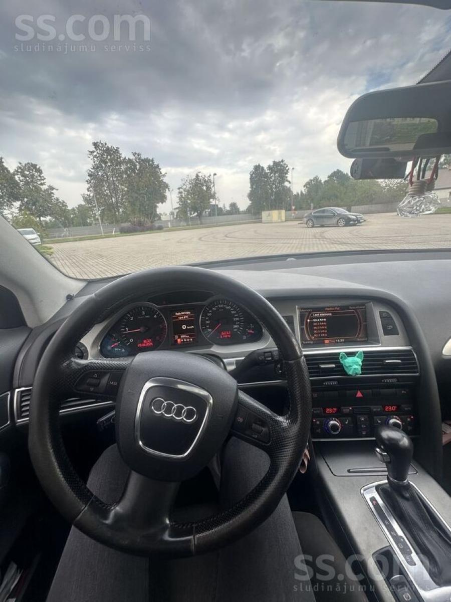 Black Audi A6 2007 in Riga, with an engine capacity of 2.70 L and mileage of 604 thousand km for 2900 €, photo 5 on AUTOMOTO.COM.LV