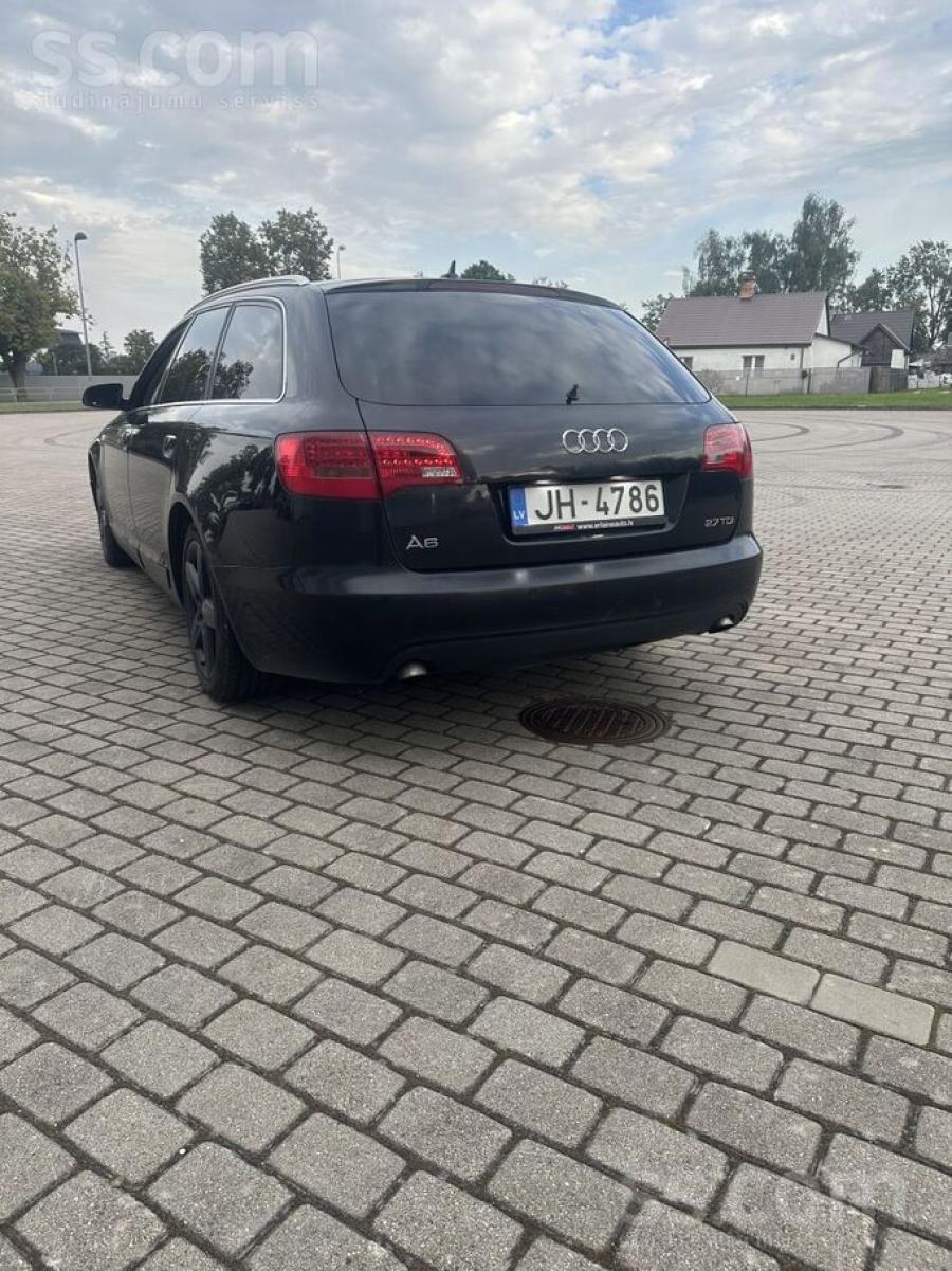Black Audi A6 2007 in Riga, with an engine capacity of 2.70 L and mileage of 604 thousand km for 2900 €, photo 6 on AUTOMOTO.COM.LV