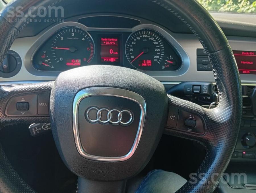 Black Audi A6 2007 in Jekabpils, with an engine capacity of 2.00 L and mileage of 386 thousand km for 3100 €, photo 13 on AUTOMOTO.COM.LV